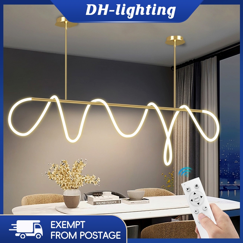 Nordic minimalist art chandelier minimalist line light living room led ...