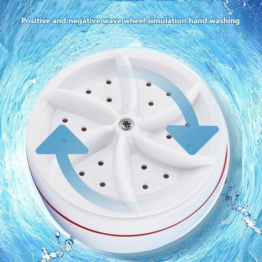 Mini Washing Machines Wheel Bubble Portable Turbine Washer for Socks ...