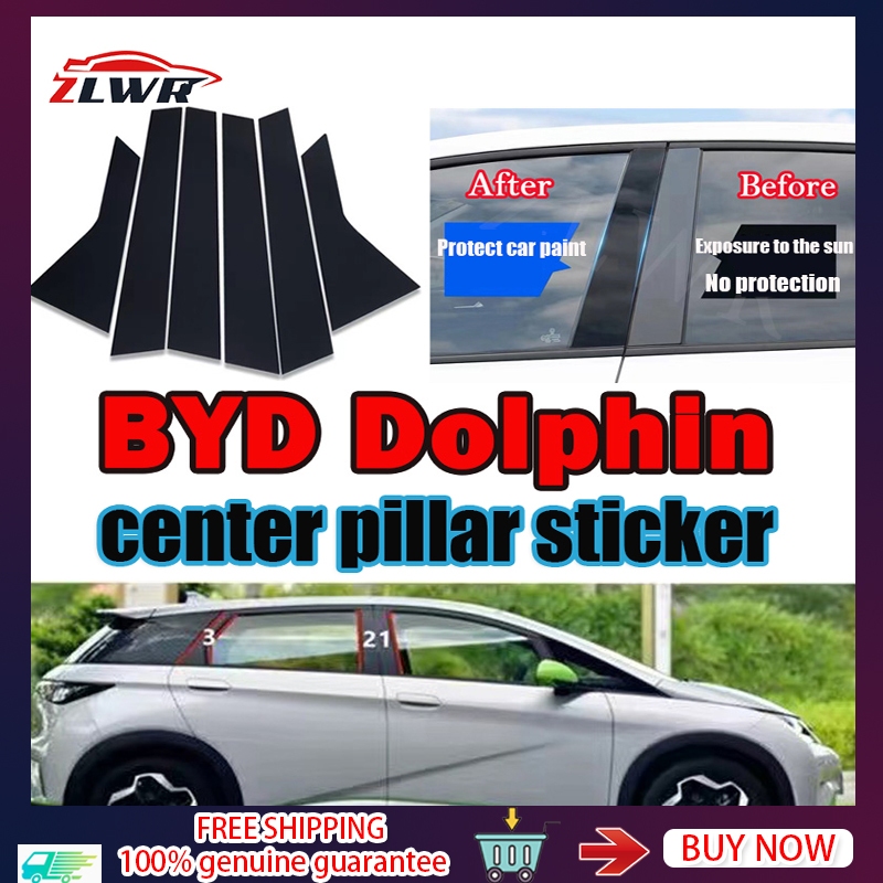 ZLWR BYD Dolphin Car center pillar film, door center pillar sticker ...