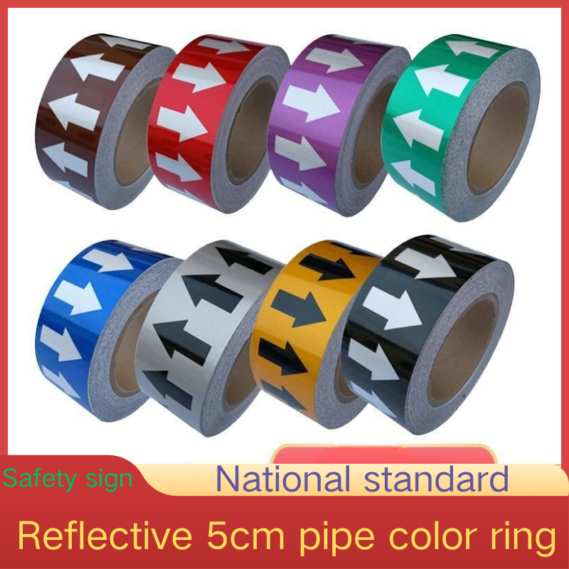 🔥National Standard Pipe Sign Sticker Flowing Arrow Sign Label ...