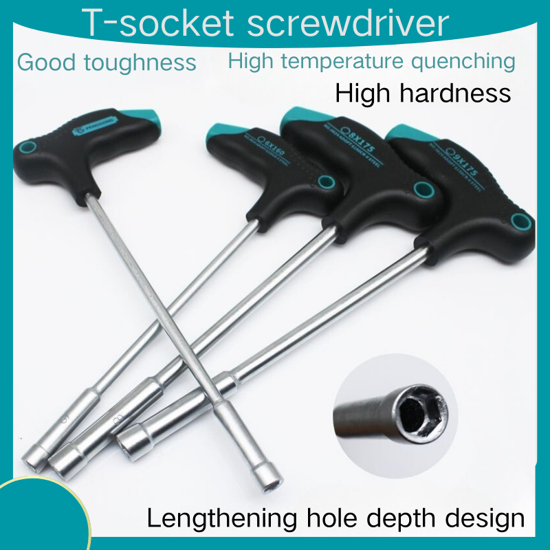 🔥T-type Socket Screwdriver Wrench M2M3M4 Sleeve Outer 6 Angle ...