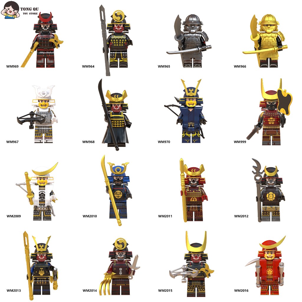 Ancient Warriors Minifigures Japanese Shogun Samurai Building Block ...
