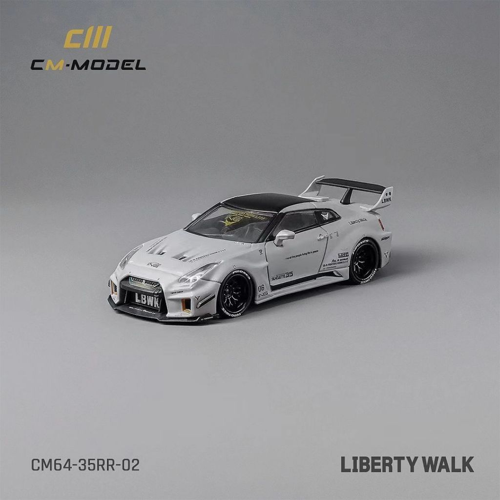 Cm Model 1: 64 Nissan GTR R35 35GT-RR Combat Gray lb Wide Body ...