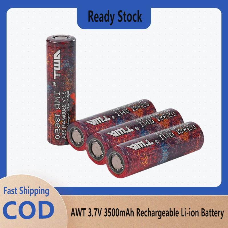 AWT 3.7V 18650 lithium-ion battery 3500mah 35A rechargeable battery ...