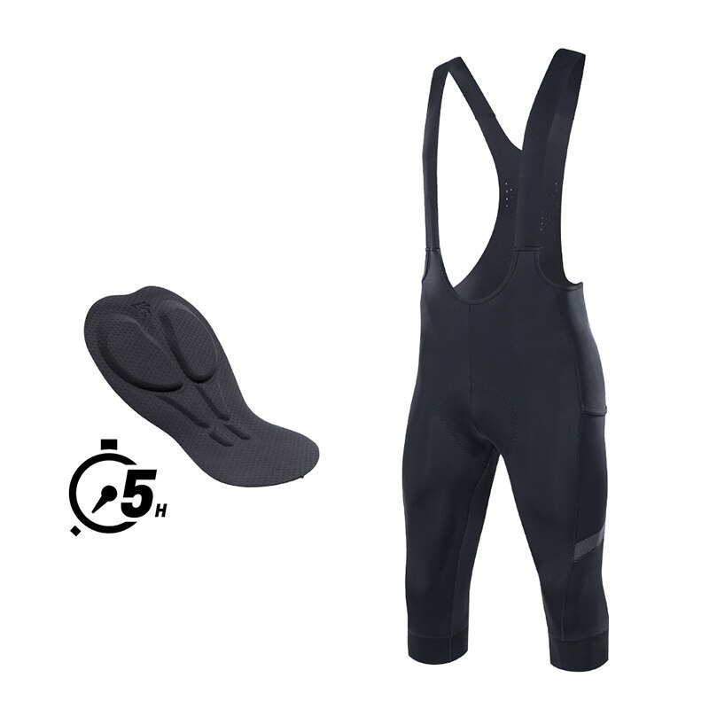 Santic Anti-Slip 4D Padding Breathable 3/4 Cycling Bib Shorts ...