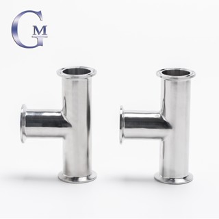 TP316L 3/4" to 1-1/2" Sanitary Tri Clamp 3 Way Tee TP316L Stainless Steel Sanitary Ferrule Tee ...