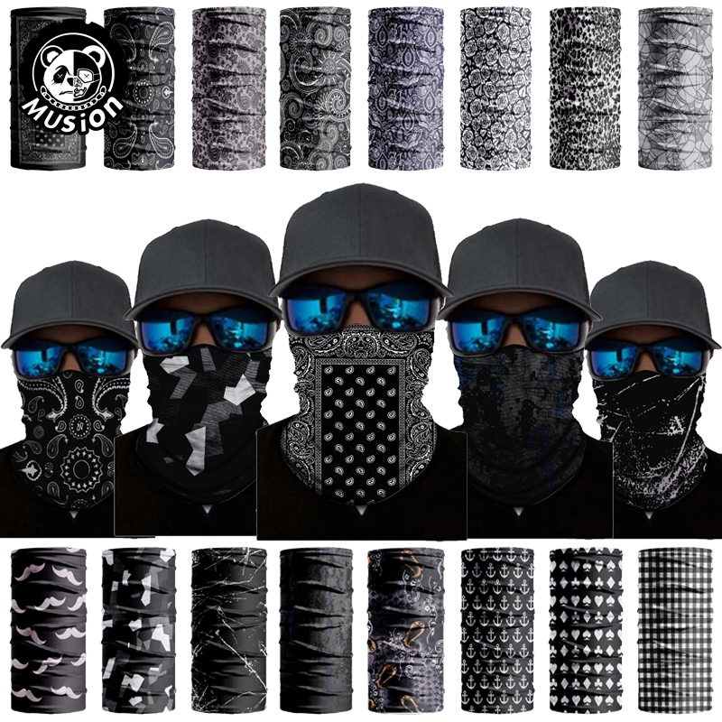 Musion Outdoor Bandana Buff Scarf Mask - Black | Shopee Malaysia