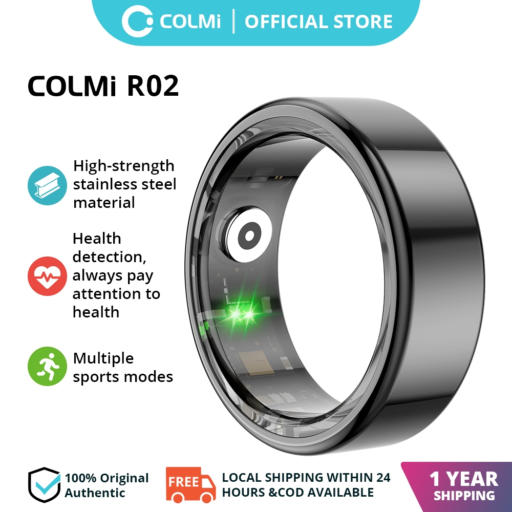 COLMI R02 Smart Ring Military Grade Titanium Steel Shell Health ...