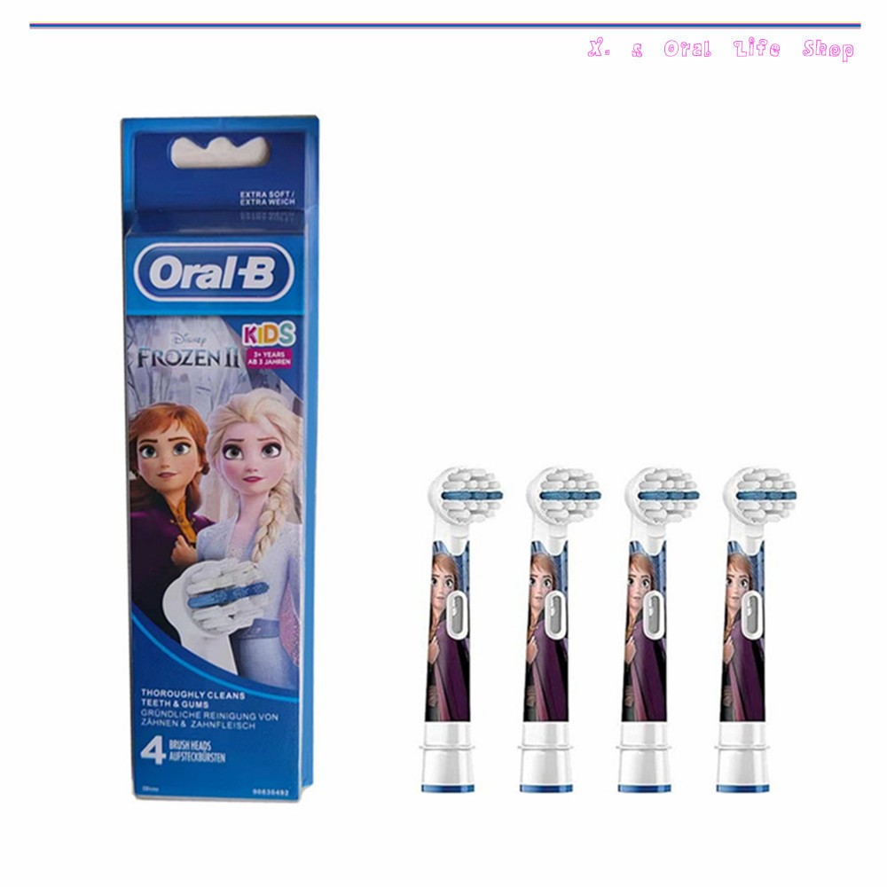 Oral-B Cartoon Frozen Electric toothbrush replacement brush head (4 per ...