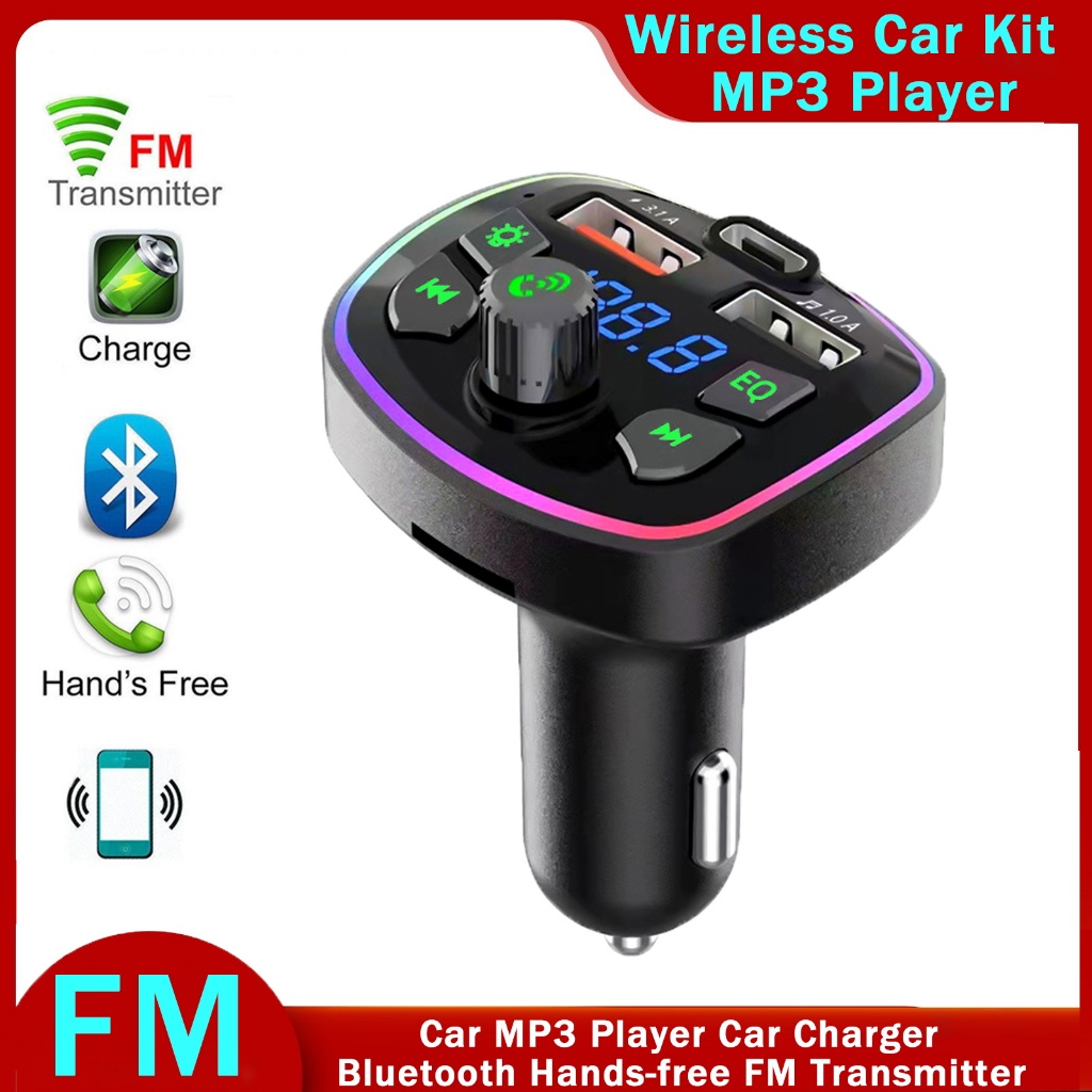 Car fm transmitter bluetooth 5.0 Wireless Car MP3 Player Car Radio ...
