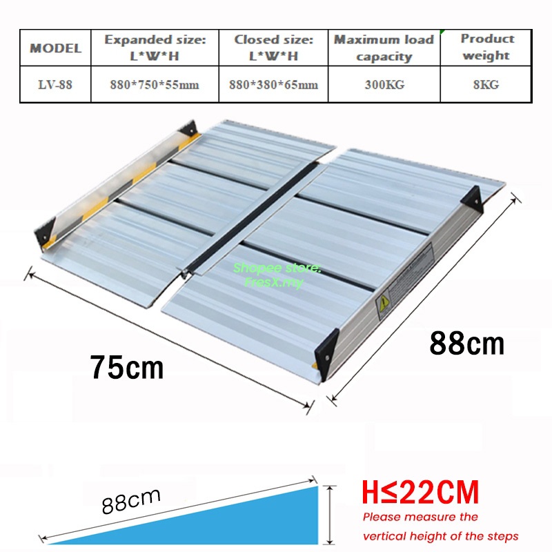 Luxevolt90 Aluminum Ramps Old People's Home Bank Mall Movable Ramp ...