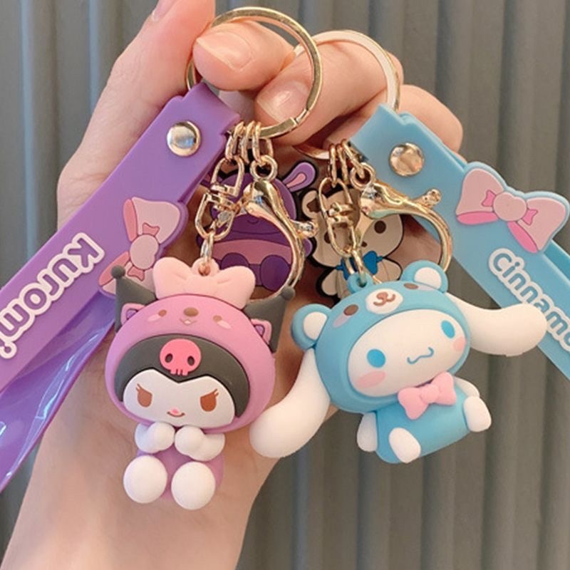 Kuromi Keychain cartoon cinnamoroll cute pendant doll small gift car ...