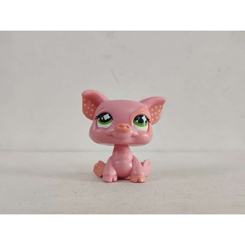 LPS Action Figure littlest pet shop Pink Pig with Green eyes #7861 kid ...