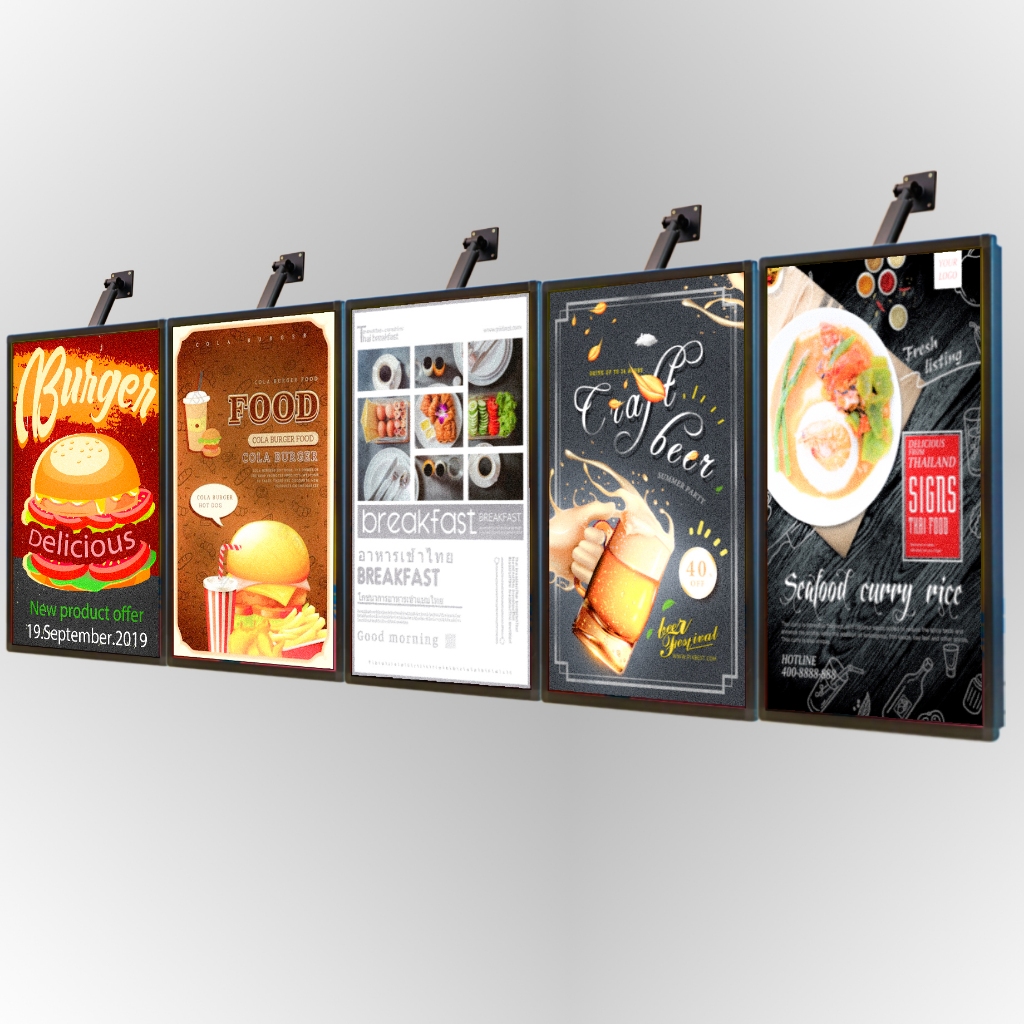 lcd digital menu board led fast food restaur black light menu board ...