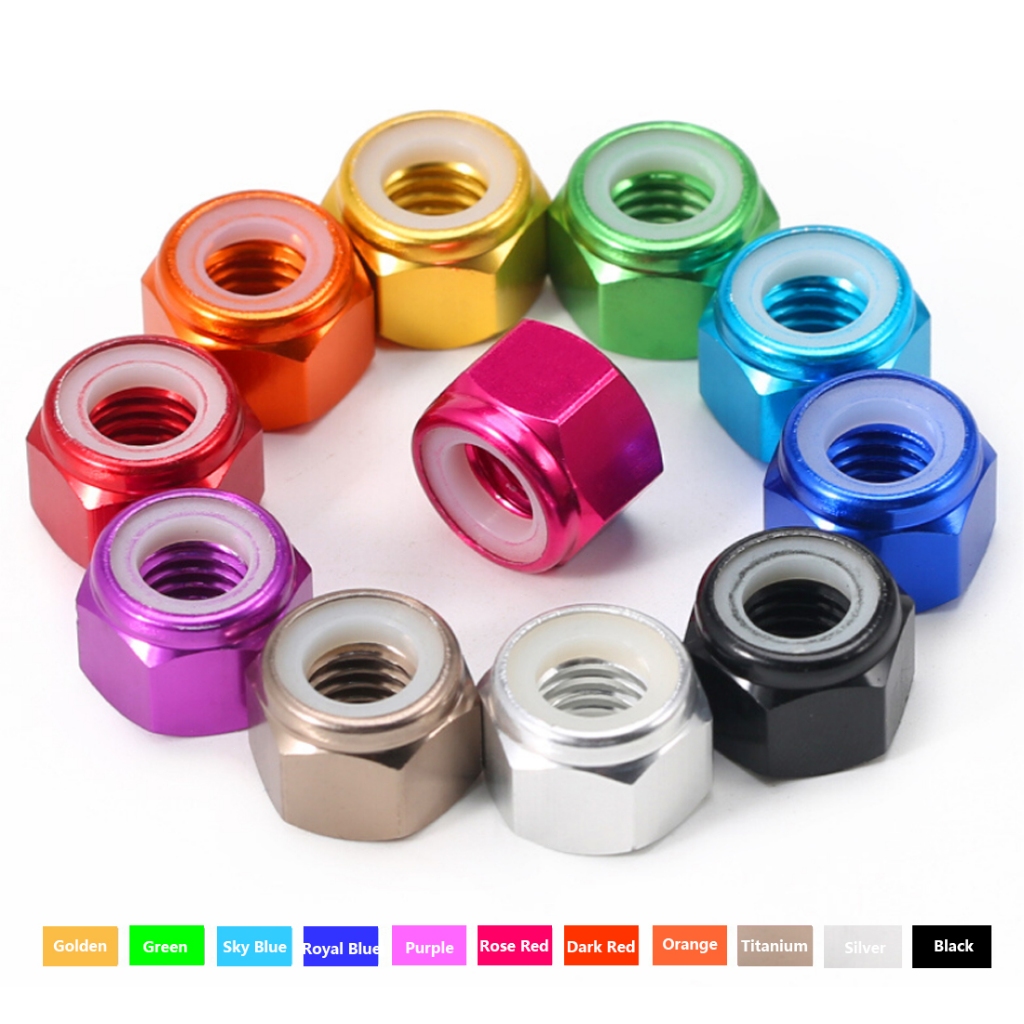 M2 M3 M4 M5 M6 M8Multicolor Aluminum Alloy Flange Nut Locking Nut Nylon ... M2 M3 M4 M5 M6 M8Multicolor Aluminum Alloy Flange Nut Locking Nut Nylon ...