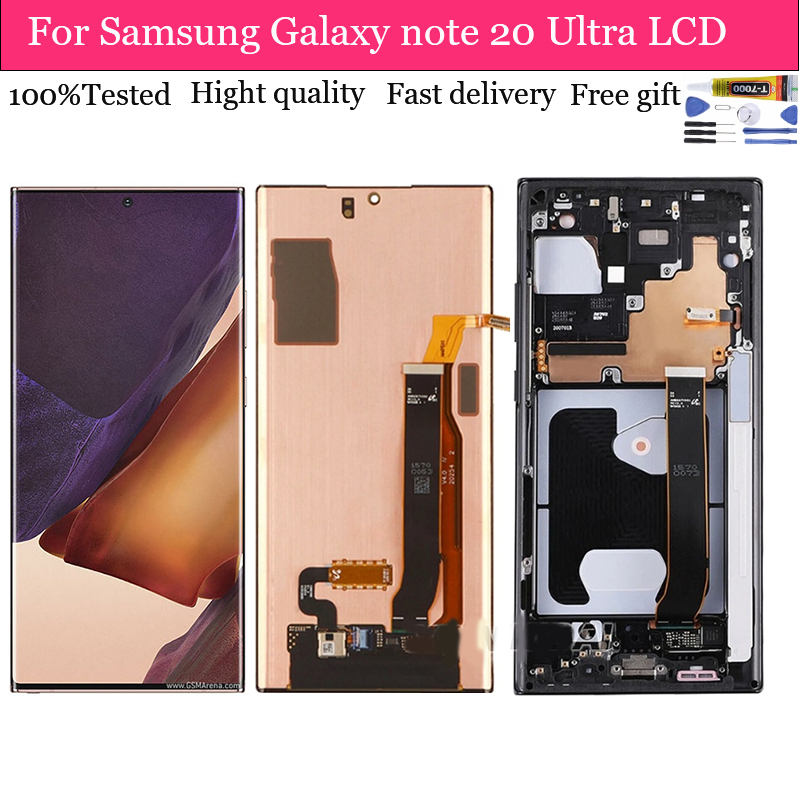 Original AMOLED For Samsung Galaxy Note 20 Ultra SM-N985 N985F Display Note20 Ultra 5G SM-N986F ...