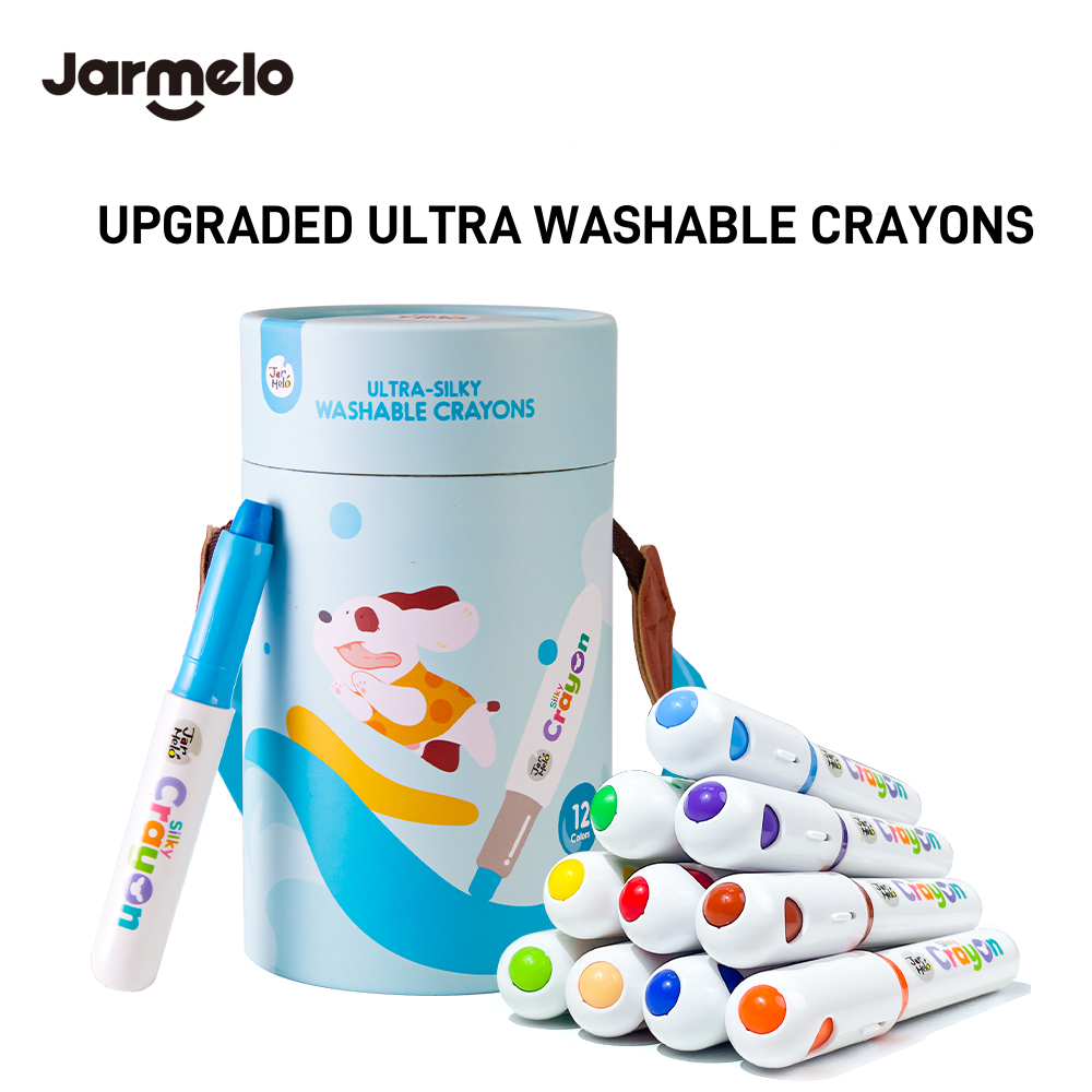 Jar Melo Super Washable Silky Crayons for Toddlers 24 Colors ...