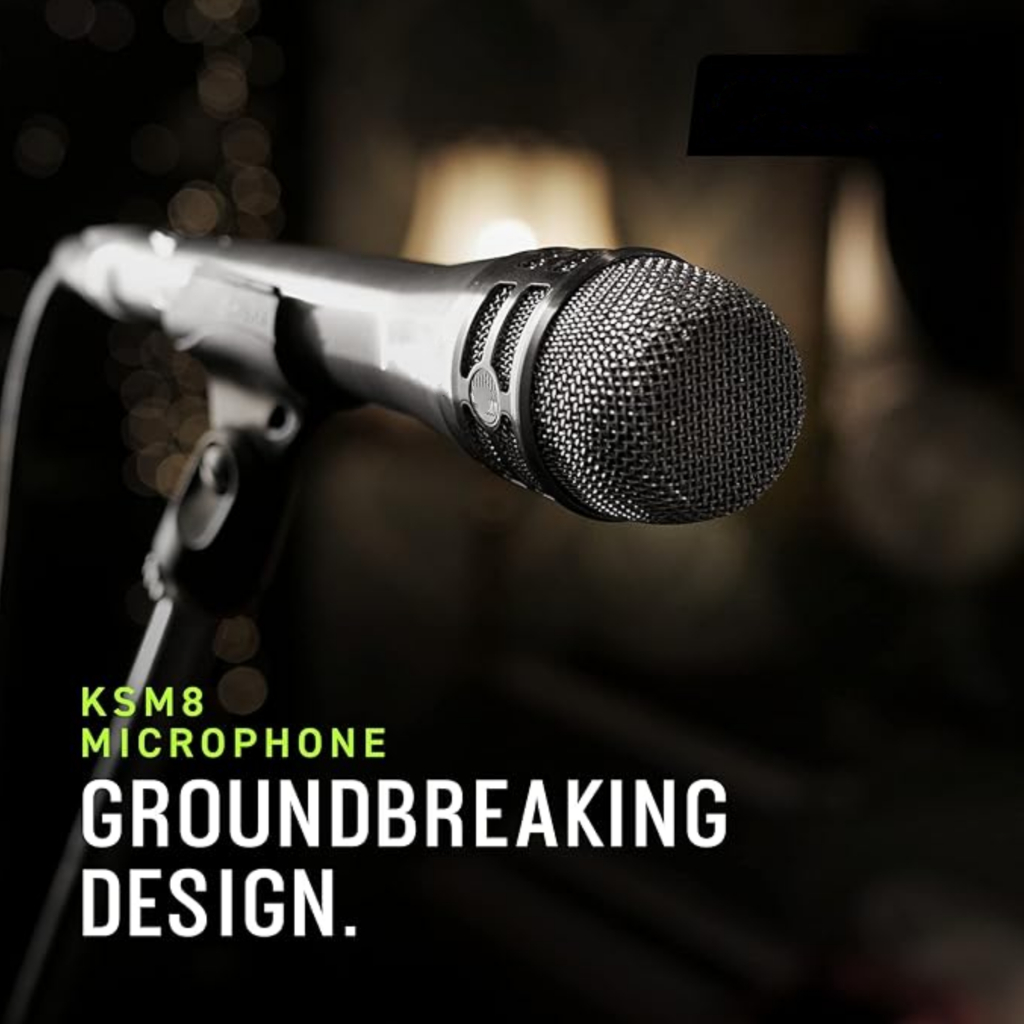 Shure KSM8 Dualdyne Vocal Microphone - Cardioid Dynamic Mic with 2 ...