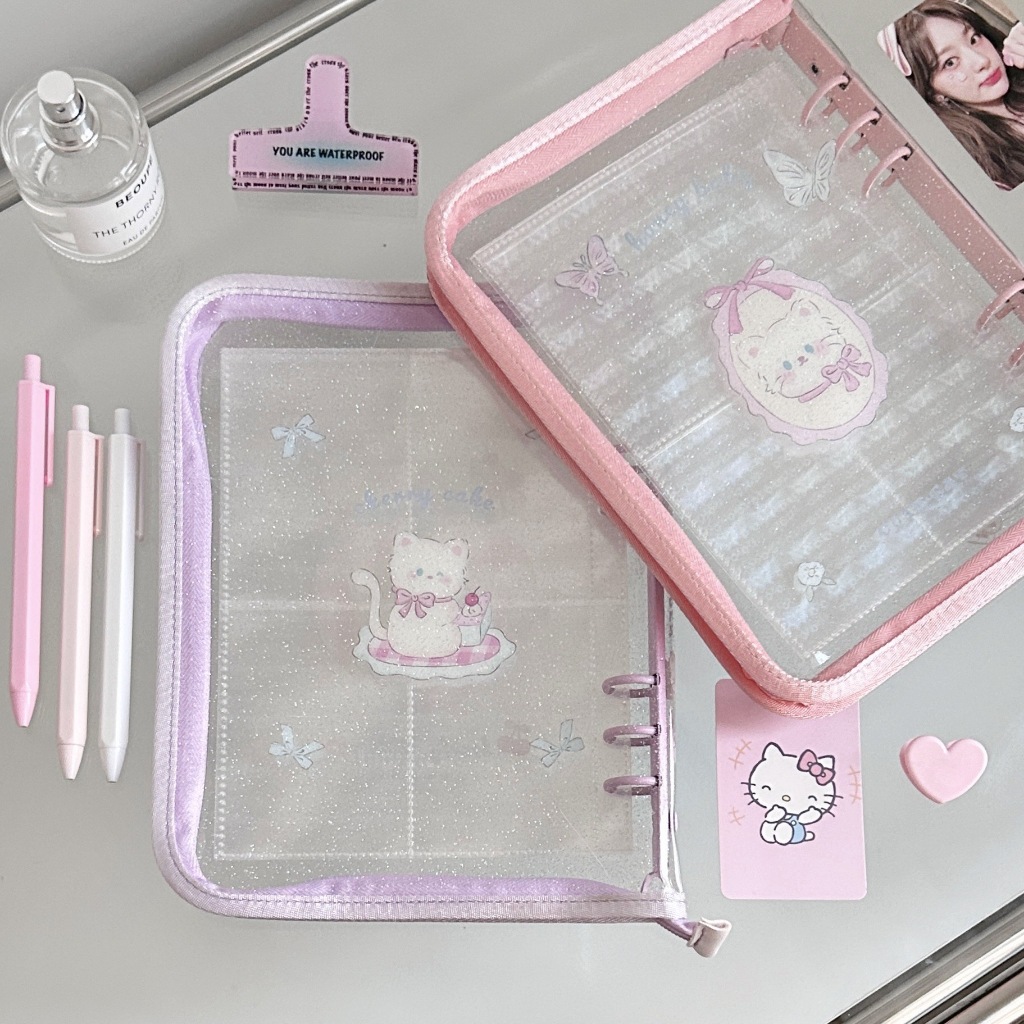Kawaii Korean ins Cat A5 Kpop Binder Zipper bag Photocard Collection ...