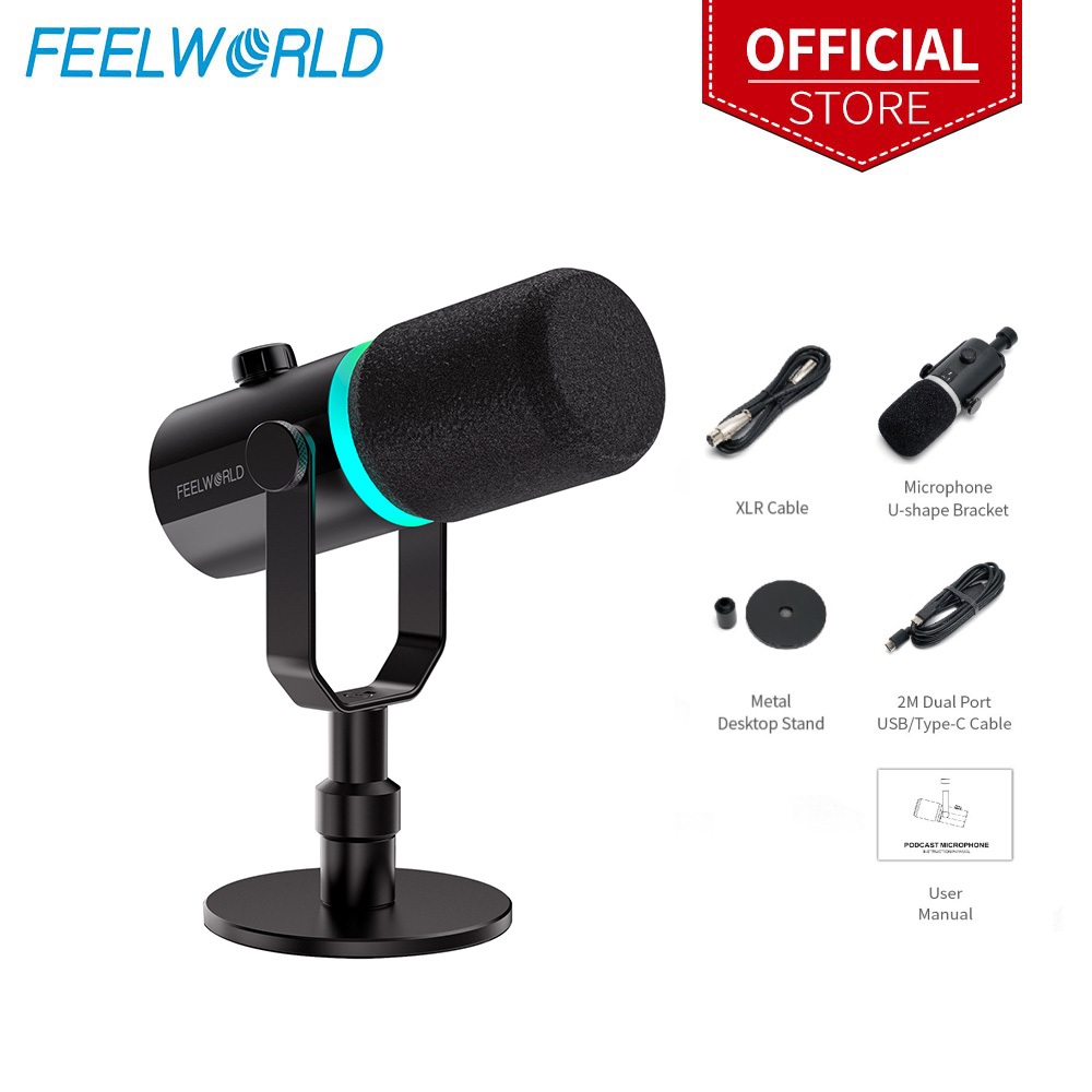 FEELWORLD PM1 XLR/USB Dynamic Microphone for FEELWORLD PM1 XLR/USB ...