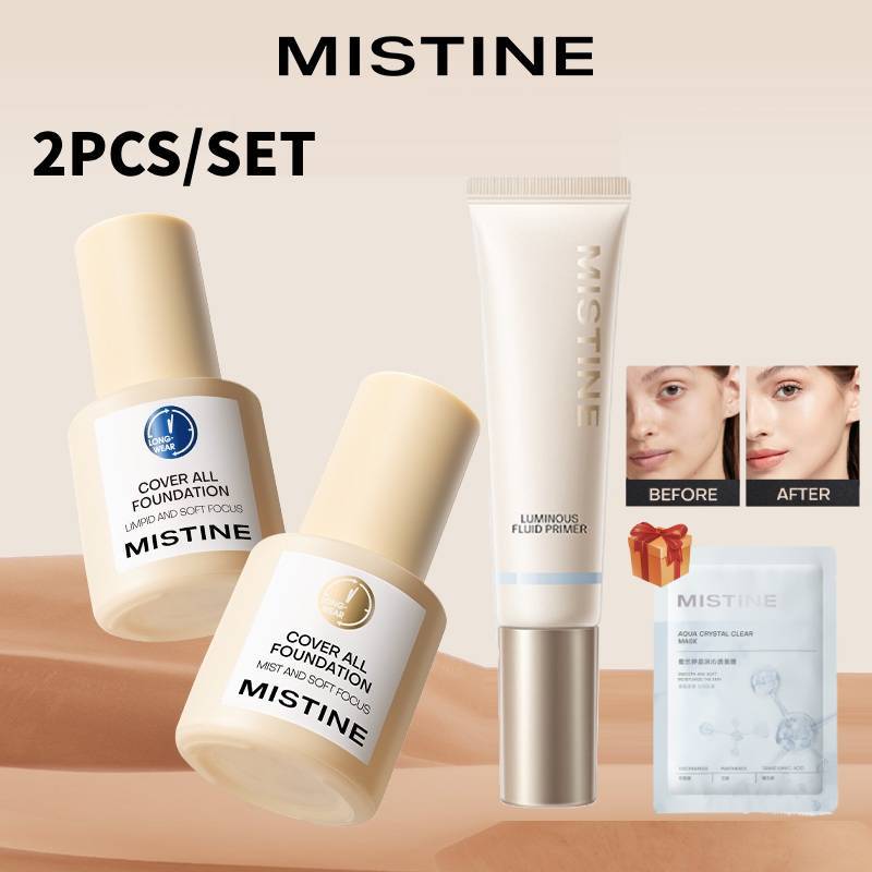 MISTINE Foundation Weightless Lasting All Day High Coverage Oil Control ...
