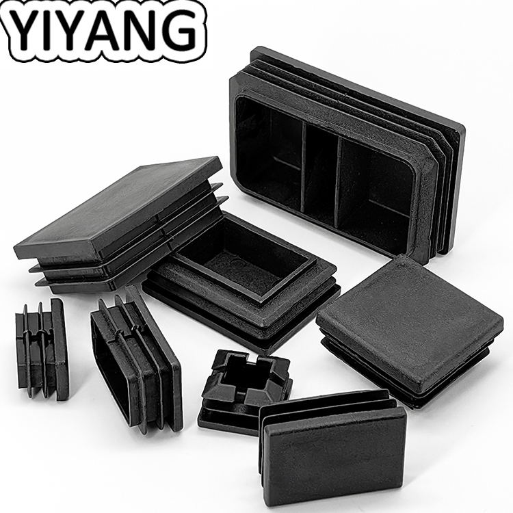 Hollow Plastic Blanking End Cap Square / Square Plug/Black Plastic Tube ...