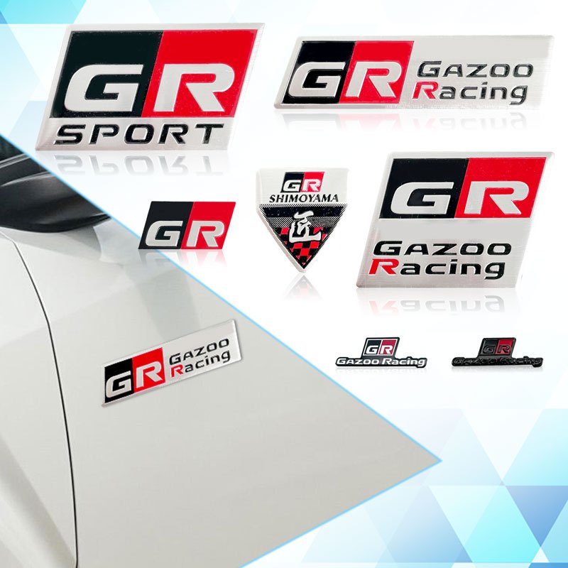 3D Aluminum GR GAZOO RACING SPORT Badge Emblem Auto Side Body Trunk ...
