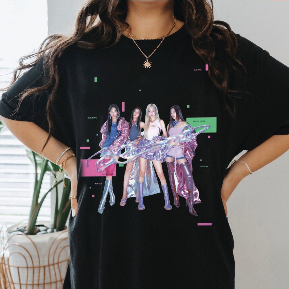 Aespa Supernova Tshirt Fashion Kpop Aespa World Tour Shirt, Aespa ...