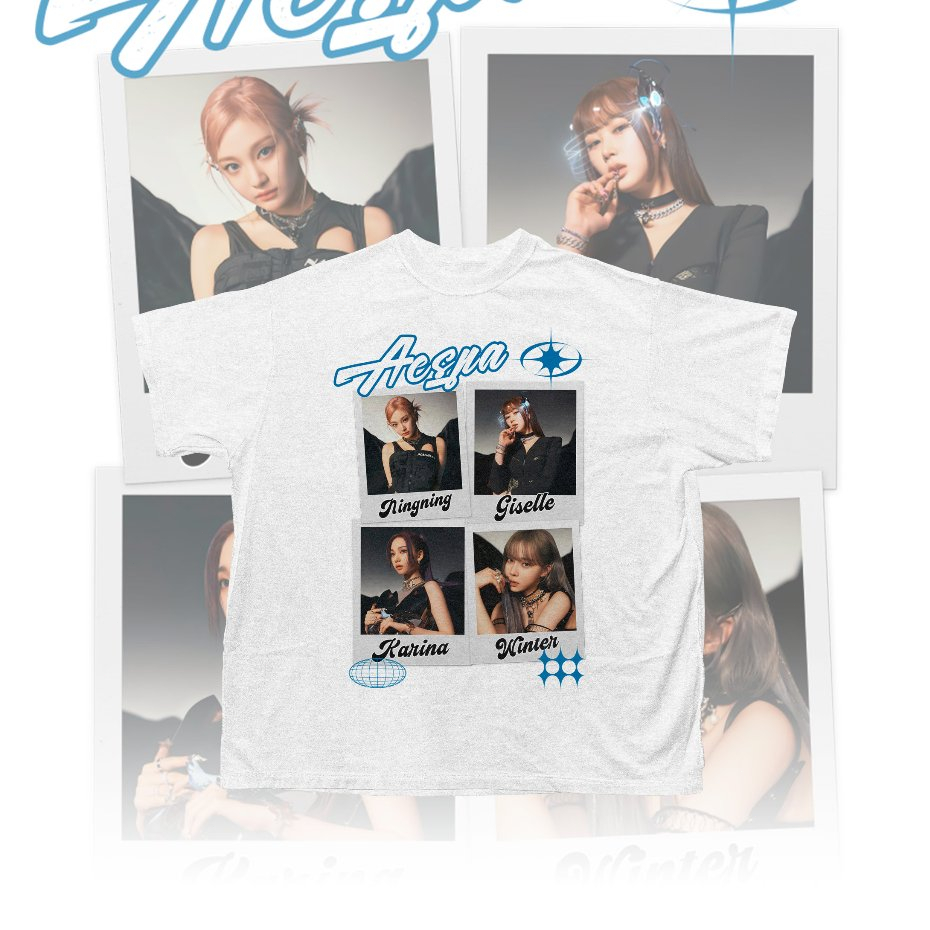 Retro Aespa Collage Tee Aespa Kpop t-shirt Aespa Kpop Merch Aespa Kpop ...