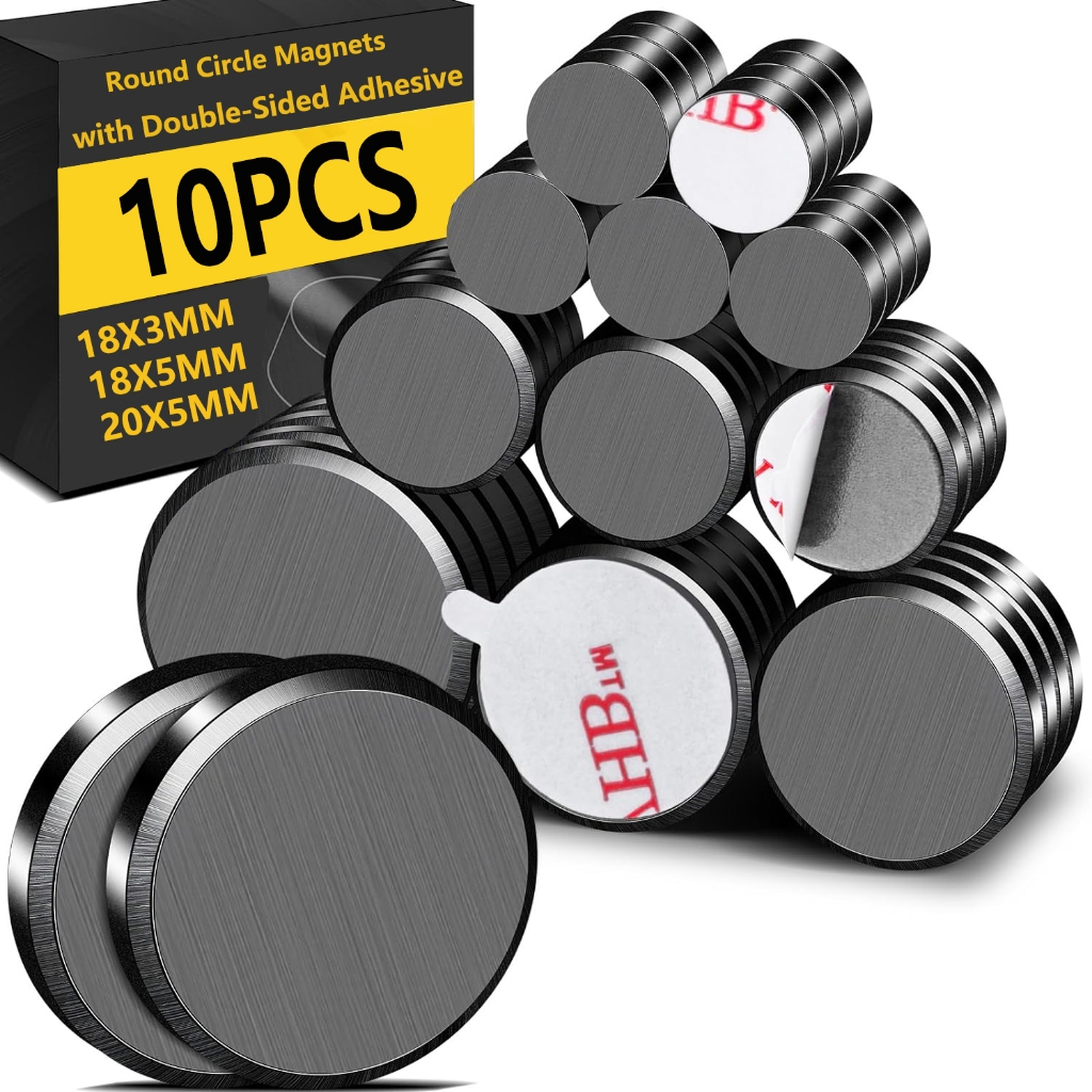 Round Circle Magnets with Double-Sided Adhesive, Small Magnets Perfect ...