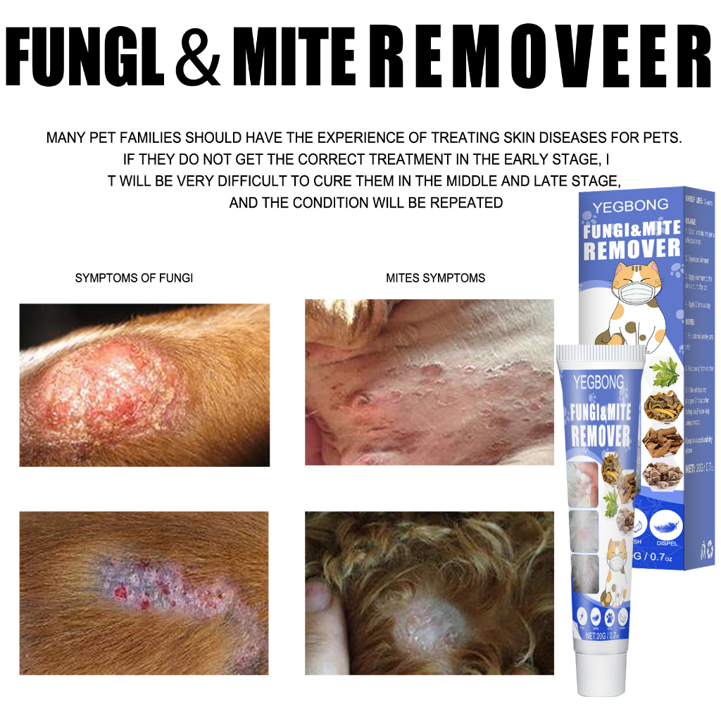 20g Pet mite remover cream Gamot sa galis ng aso Cat & Dog skin disease ...