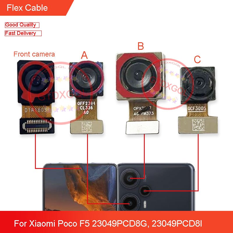 Original Front Camera For Xiaomi Poco F5 23049PCD8G, 23049PCD8I Main ...