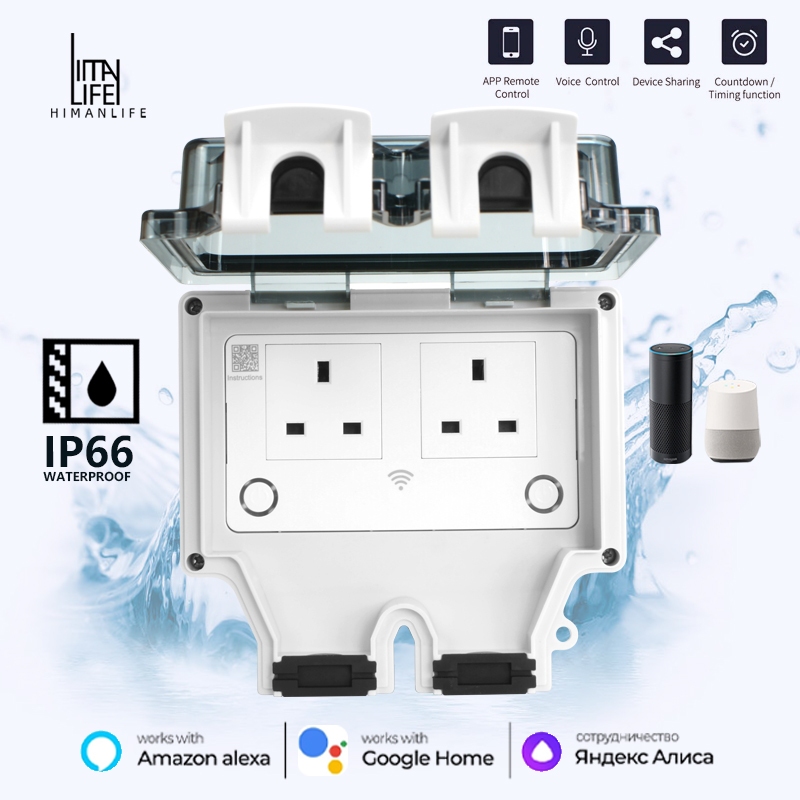 Avoir Smart IP66 Weatherproof Socket 13A Standard Wall Double Socket ...