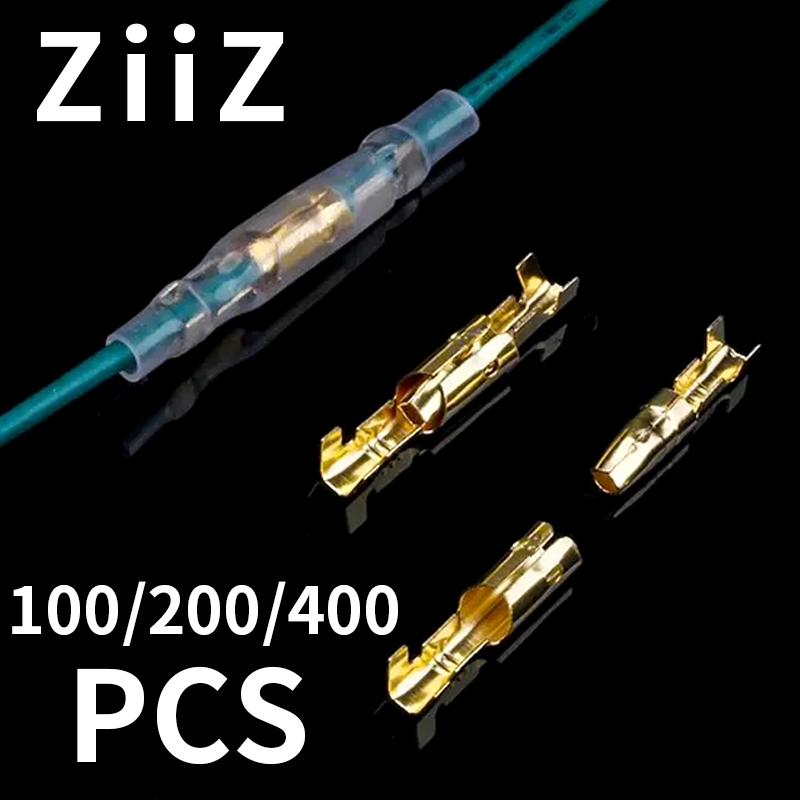 25/50/100sets 4.0 bullet Crimp terminal car electrical wire connector ...