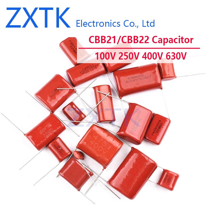 20pcs CBB21/22 Capacitor 100V 250V 400V 630V 1UF 2.2UF 3.3UF 4.7UF 10NF ...