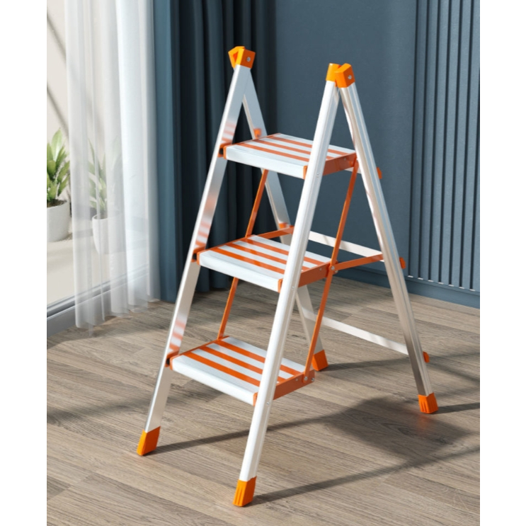 Safe Practical Ladder Household Folding Retractable Herringbone Ladder ...