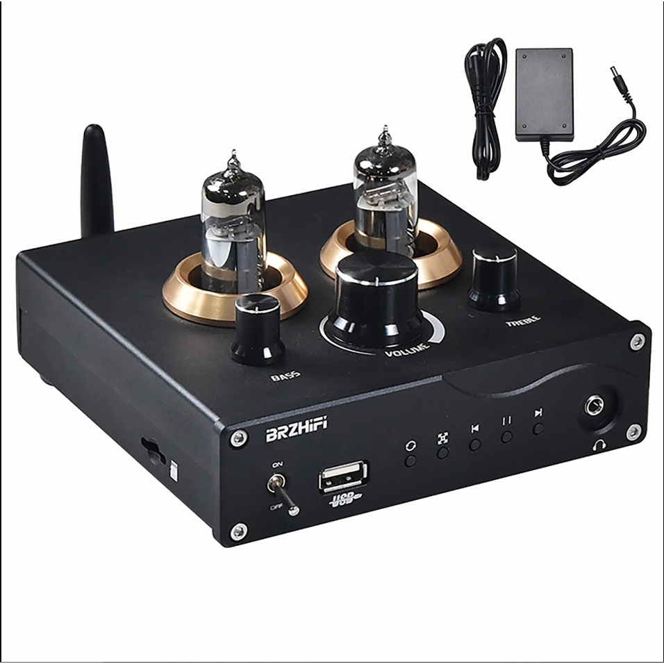 BRZHIFI Audio F5 Tube Preamplifier HiFi Bluetooth 5.0 Preamp Lossless ...