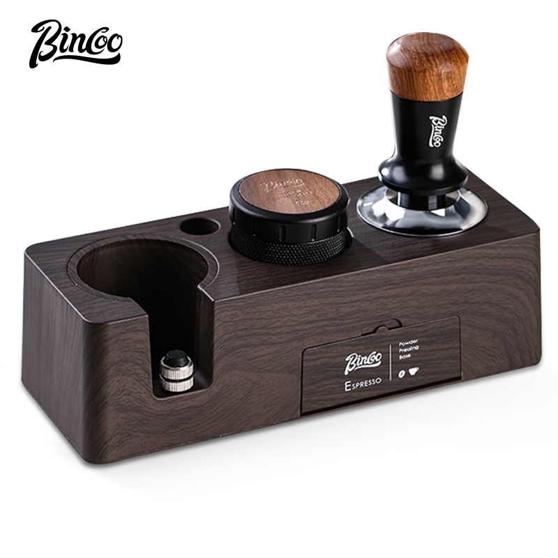 BINCOO Coffee Tamping Hammer Powder Distributor Set Tamper Storage Base ...