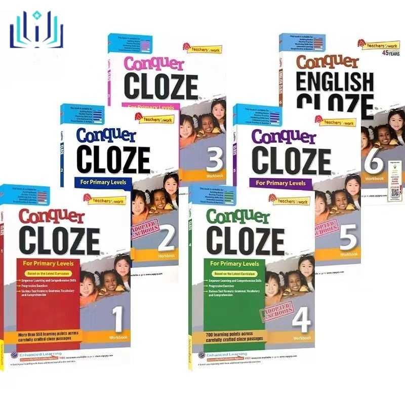 English Original “Singapore SAP Conquer Cloze Workbook Grade 1/2/3/4/5 ...