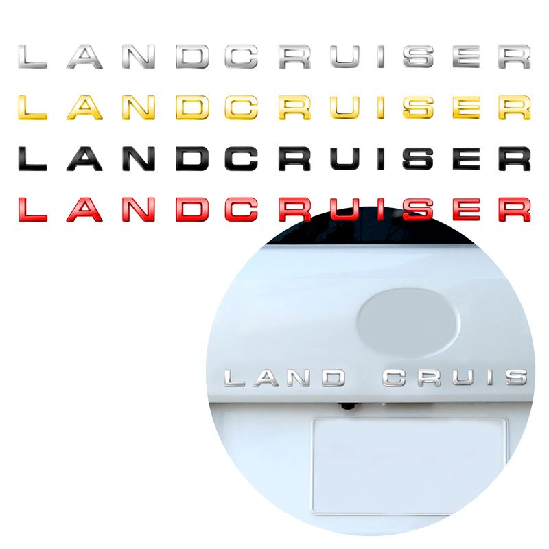 3D Metal Decor Car Letter Logo Decals Sticker For Toyota LANDCRUISER ...