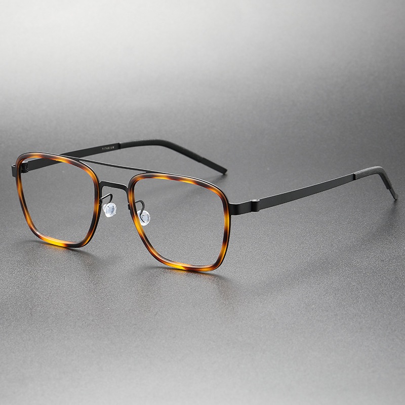 Ultra Light Glasses Frame Aviator Double Beam Pilot Eyewear Men Women ...