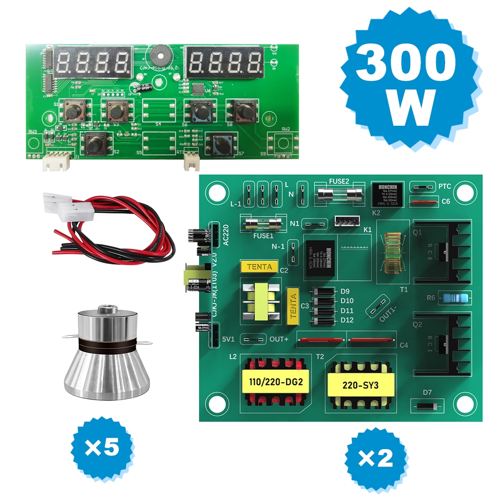 300W Ultrasonic Cleaner PCB Driver Boards Circuit Board Kit With 40KHz ...