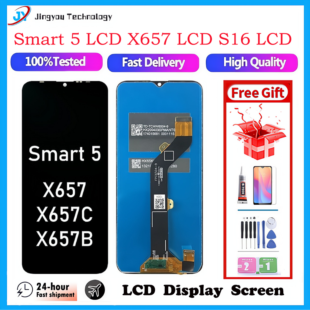 Original For Infinix Smart 5 X657 X657C LCD Display Touch Screen Complete Smart 5 Mobile Screen ...