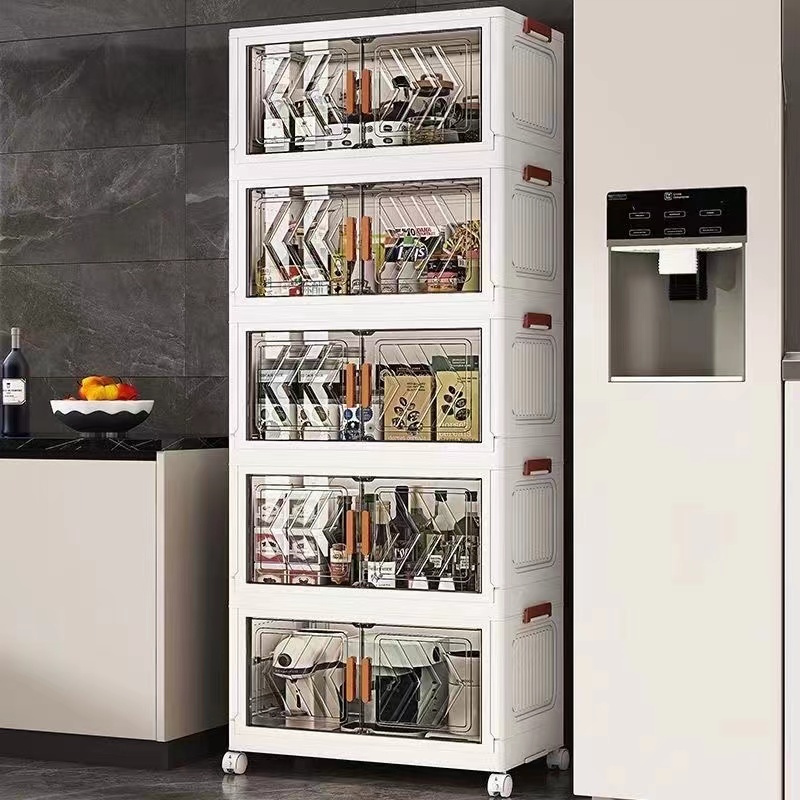 L60cm (3/4/5/6 Layers) Foldable Multipurpose Stackable Storage Cabinet ...