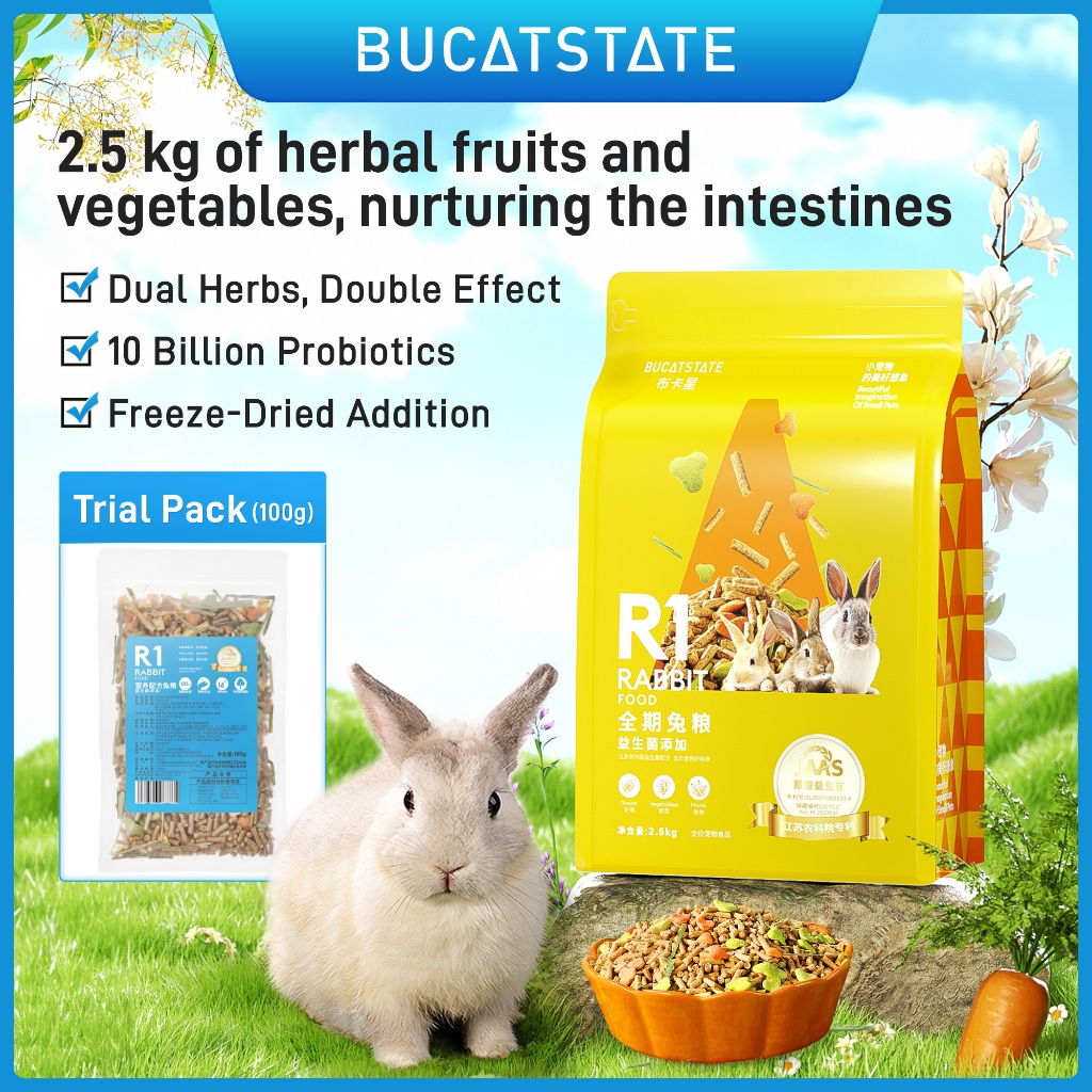 BUCATSTATE R1 Rabbit Food , 2.5kg Makan Rabbit ,Makanan Arnab , Lop ...
