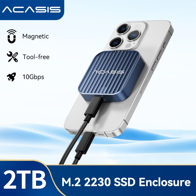 ACASIS Magnetic M.2 2230 NVMe SSD Enclosure with Magsafe for iPhone 15 ...