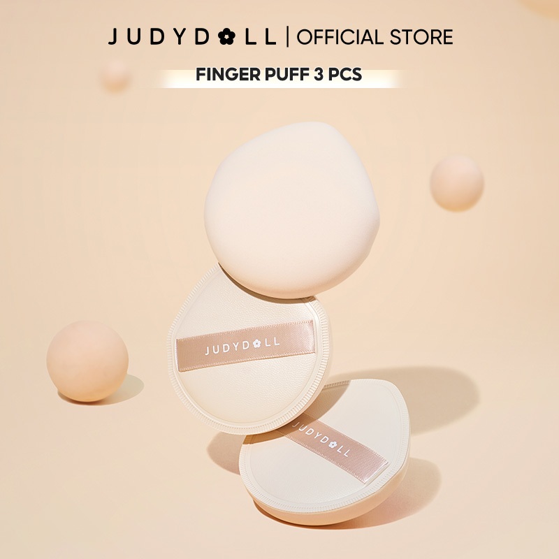 JUDYDOLL Finger Puff 3 pcs Mini Portable Makeup Puff Air Cushion Powder ...
