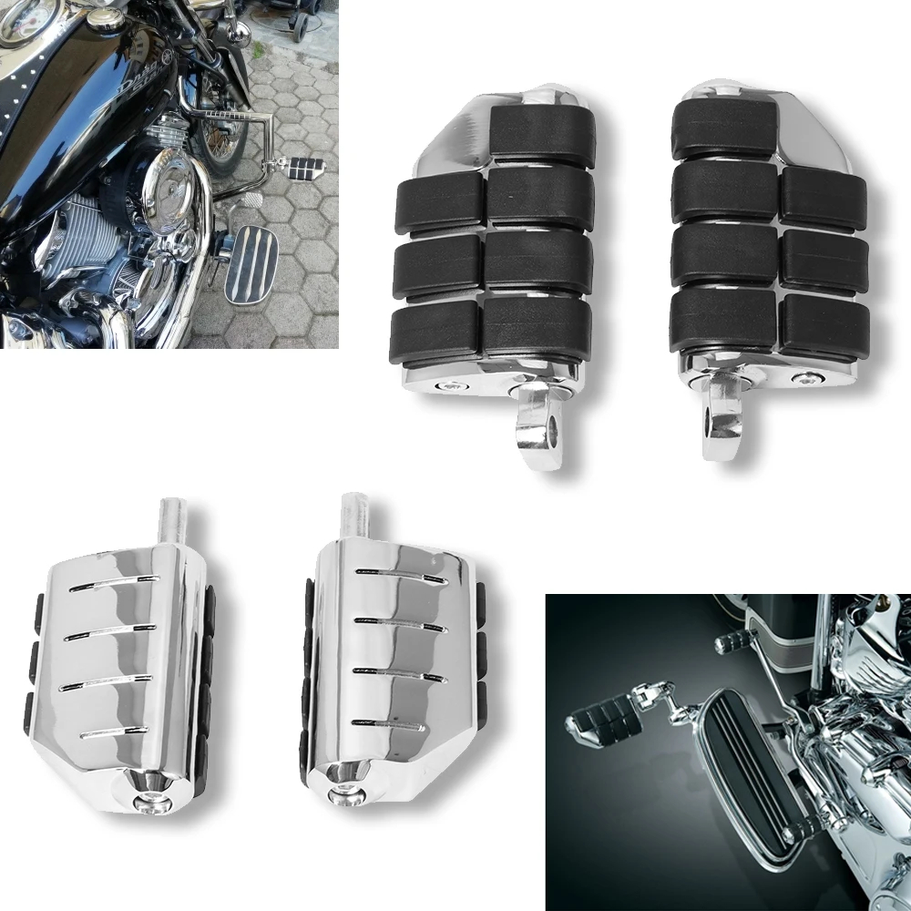 Motorcycle Front Driver Rider Rubber Foot Pegs Footrests Footpegs For ...