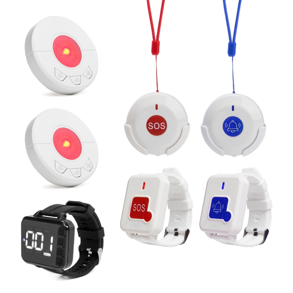 Elderly Call Button Wireless SOS Alert System for Seniors Nurse Patient ...