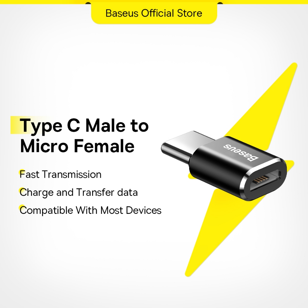 Baseus Micro USB Type C Adapter Connector | Shopee Malaysia